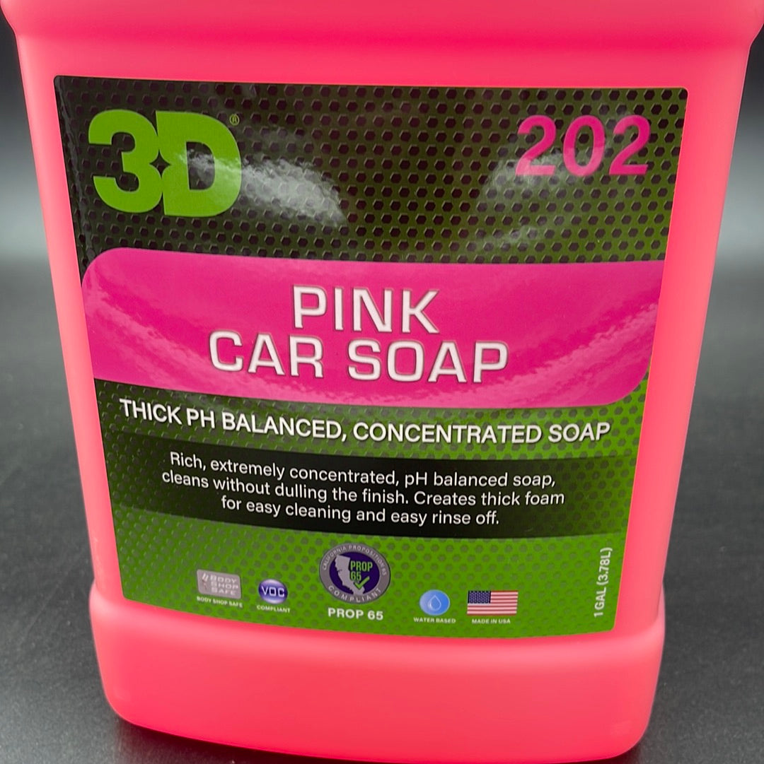 3D Pink Car Wash Soap 1 Gal – Detaillink