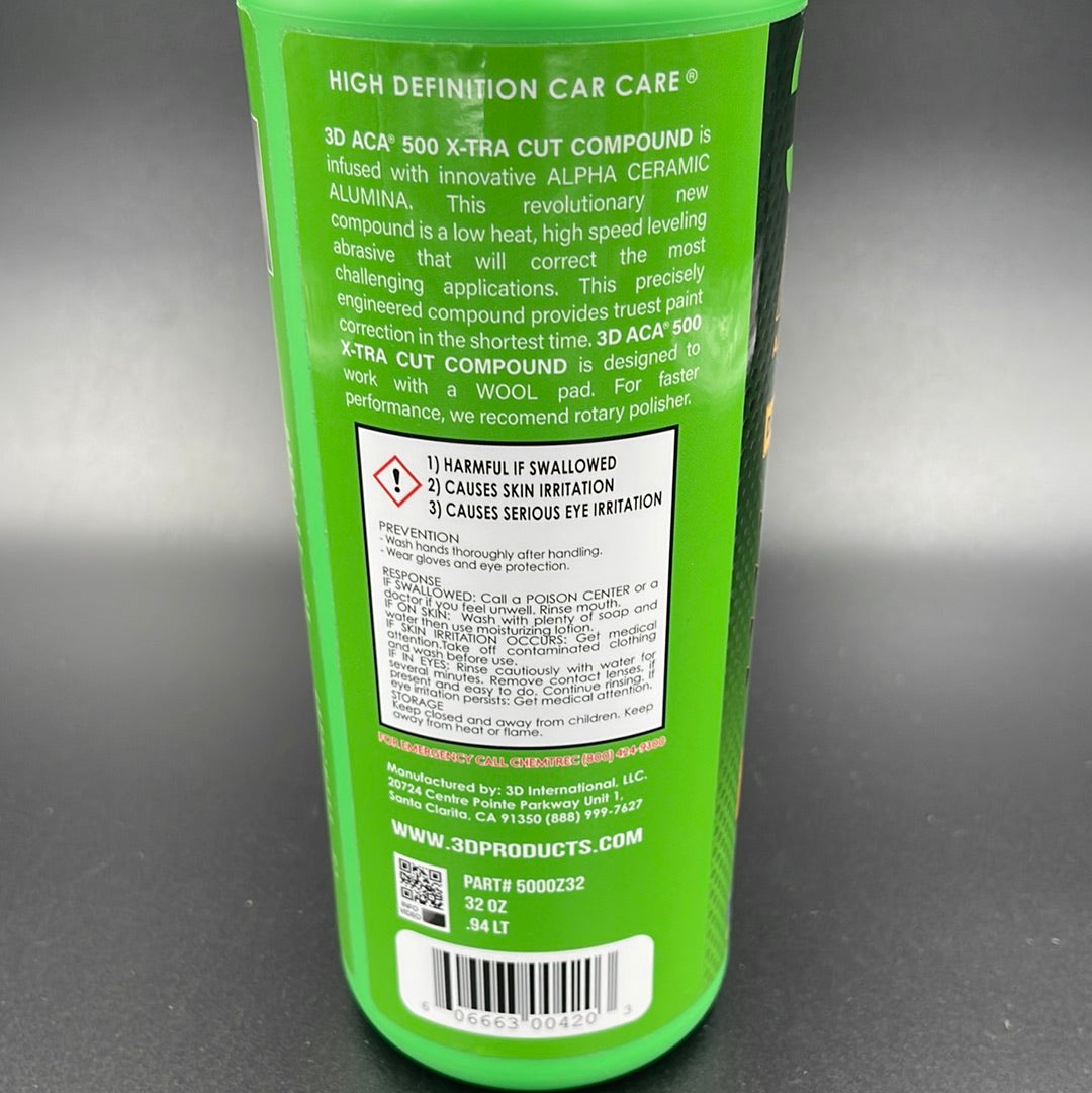 3D ACA X-TRA Cut Compound 32OZ – Detaillink